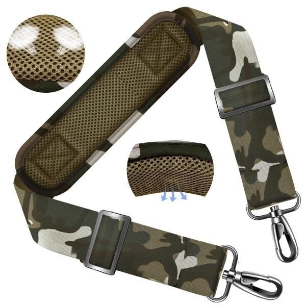 (ZINZ) 147CM ナイロン ショルダーベルト ショルダーストラップ 超耐久性 肩掛けひも - ショルダーバッグ・PC・カメラケース・ビジネス・スポーツ・ツールキット・ギターバッグ など,カモフラージュグリーン商品コード：550808...