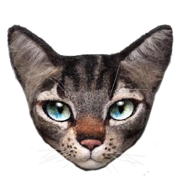 Mon 羊毛フェルト キット 猫 (キジ猫)商品コード：55080856962型番：w065カラー：キジ猫【出来上がり】約10cm×12cm　個人差あります土台、ベースがありますので、作業がスムーズです難易度作り方の説明書は簡単にまとめた手...