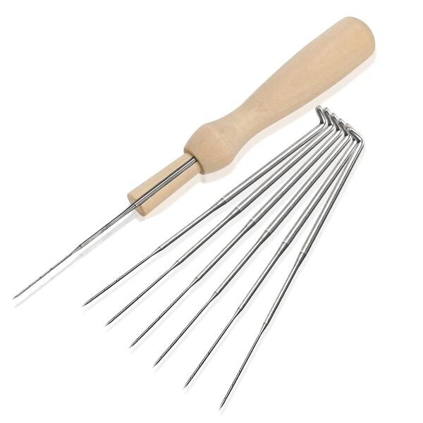 Frcolor フェルト針 フェルトニードル針 羊毛フェルトツール DIY 手芸制作 基本入門キット フェルトツール フェルティングニードル 手芸制作セット 木製ハンドル 7本針 ニードル 針 裁縫ツール商品コード：55080856973型...