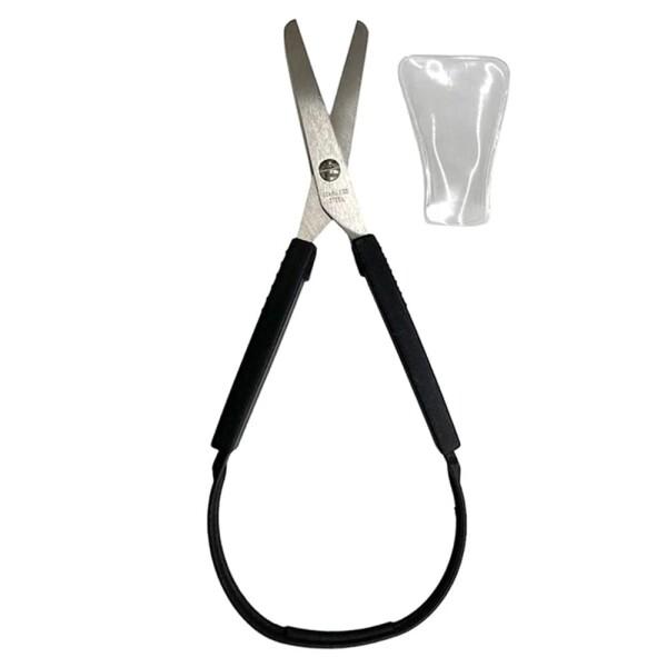 モードデラカーサ(Mode Dela Casa)どなたでもラクラク使えます 握って切れるハサミ らくにぎバサミ 右利きも左利きもＯＫ 握力が弱い方に 指を動かすのが困難な時に ループ状ハンドル 全長約20cm 障碍者高齢者むけ商品コード：5...