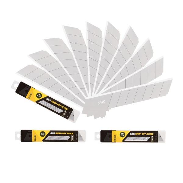 DOWELL 18mm スナップオフブレード SK5 リトラクタブルボックスカッター ブレード (30個)商品コード：55080857593型番：HY040203サイズ：3010枚入りの刃が1箱、3箱で合計30枚SK-5ブレード、鋭く耐久性...