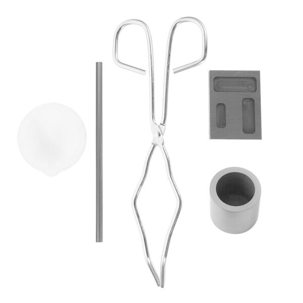 TEHAUX るつぼ 鋳造 5点セット 金を溶かす道具 石墨るつぼ 三連鋳型 クランプ ボウル 炭素棒 金属溶解 DIY アクセサリー制作 初心者 プロ用 グラファイト商品コード：55080857682型番：1サイズ：15.00X0.60X...