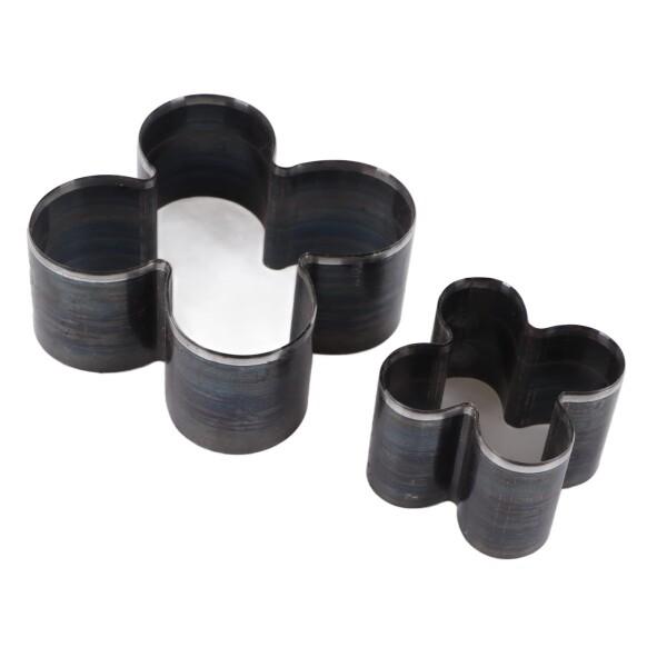 JGGLD 革 抜き型 エンドポンチ レザーカッティングダイセット レザークラフト 型抜き ポンチ クラフトパンチ パンチカッター レザーパンチ DIY 端落とし ベルト 財布 合金鋼 花の形 2個セット商品コード：55080857736型...