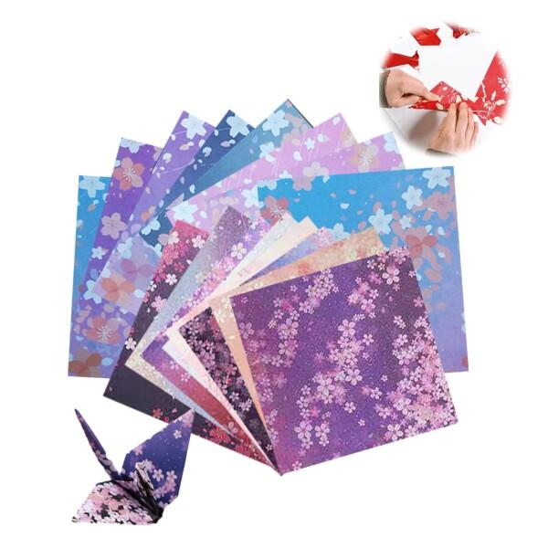 PAVIKE 折り紙可愛い 折り紙両面おりがみ 120枚入り 16パターン 桜 星空 折り紙セット ペーパーアート お花紙 和紙風 工芸用品紙 DIY装飾 手芸紙 千羽鶴用 絶妙な贈り物（15x15cm)商品コード：55080857930型...