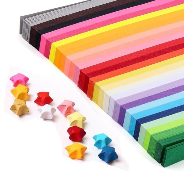 Yesallwas ラッキースター 星折り紙 27色 1350枚セット おりがみ 星 星メモ 両面カラー DIY 手作り工芸用 誕生日 装飾用 贈り物 ギフト商品コード：55080857947型番：YS057-27color-JPカラー：2...