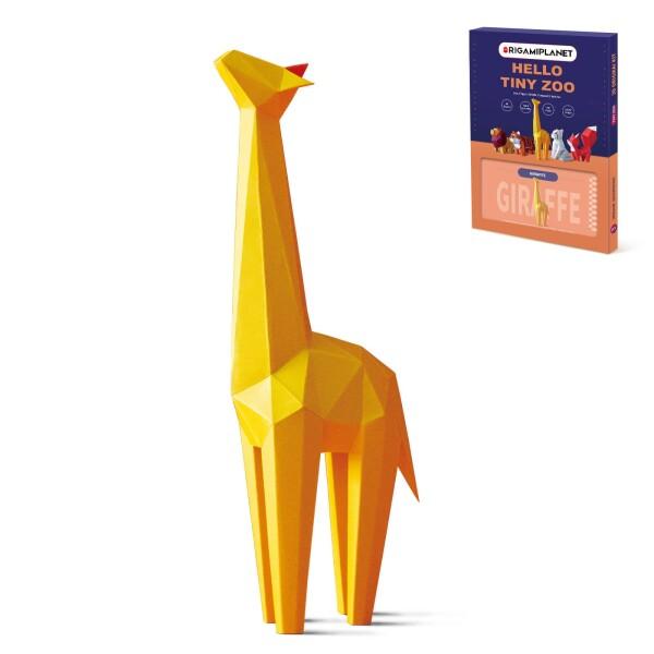 ORIGAMIPLANET Giraffe ジラフ立体折り紙ペーパークラフトキット、3D紙彫刻家の装飾のための創造的な手作りのペーパーアート、ユニークなDIY動物モデルペーパークラフトセット女の子ティーン＆大人のためのプレゼント商品コード：...
