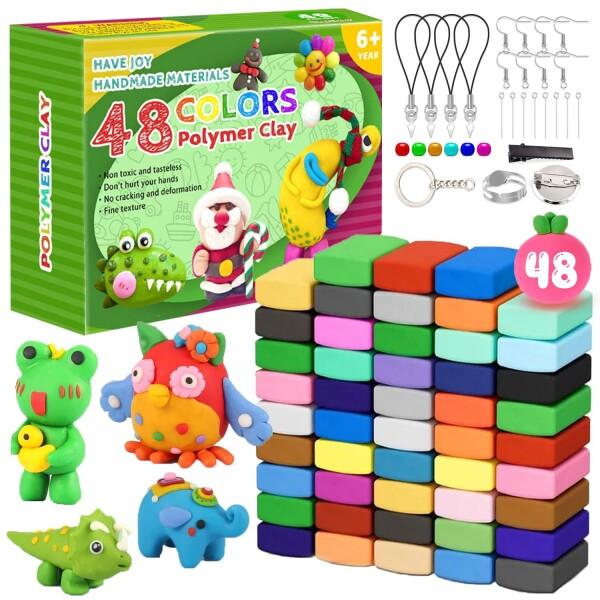 Funk Doggieオーブン粘土 ポリマークレイ 48色セット 粘土ツール アクセサリー オーブン焼き 安全 DIY ハンドメイド 手芸クラフト 子供 大人 初心者 プレゼント マニュアル付き商品コード：55080858032型番：TN4...