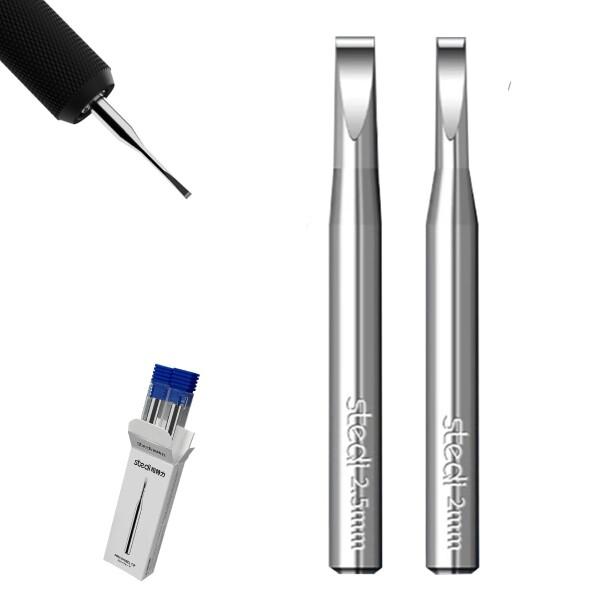 stedi Model Scriber Blade 2個、タングステンスチールブレード、1mm + 1.5mmサイズ、趣味のモデリング、RGスケールモデル、刻印、パネルライン、樹脂、スクライバー交換用ブレード。 (2mm+2.5mm)商品コ...