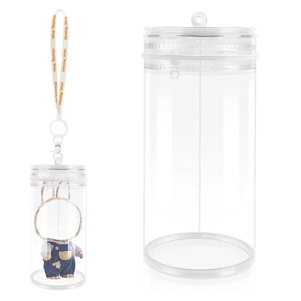 Desing Wish ぬいぐるみポーチ 17cm ぬいポーチ 360°推しが見える 推し活 ポーチ フィギュア収納袋 人形の保管場所 痛バッグ 全透明 軽量 防塵 防水 汚れ防止 外出 見せ 収納バッグ キーチェーン付き&amp;リストス...