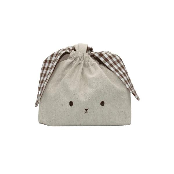 うさ耳が持ち手の弁当袋 結ぶタイプ あづま袋 刺繍 かわいい うさぎ (茶色 ギンガムチェック)商品コード：55080859144型番：USAMIMIサイズ：標準カラー：茶色 ギンガムチェックうさぎの顔が刺繍された、うさ耳が持ち手になってい...