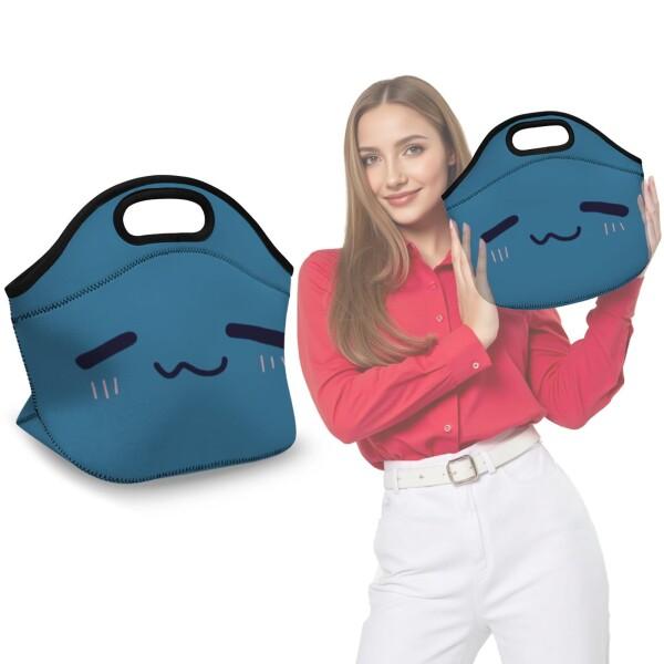 学生・サラリーマン向け デジタルプリント超可愛い柄ランチバッグ 31×28×15cm 色落ちしない 学園・オフィス・外出用 ランチ BOX 収納商品コード：55080859151型番：003カラー：ダークブルー超可愛い柄で、各場面に萌え感を...