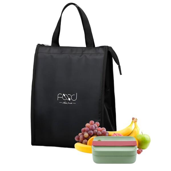 Doyime 保冷ランチバッグ お弁当バッグランチトートバッグ 大容量 持ち手つき 内側断熱 耐久性 軽量 通勤 通学 仕事 ピクニック 旅行用 子供 男女兼用 25x16x34cm（縦長/ブラック）商品コード：55080859157型番：...