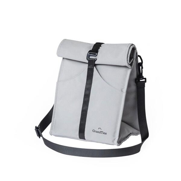 GRANDTIES 断熱ランチバッグ レディース メンズ 大人 ティーン向け - ロールトップ 漏れ防止 食事準備用ランチボックスコンテナ 再利用可能なスナックバッグ トラベルクーラー Sサイズ ソフトクーラーバッグ 折りたたみトップサンド...