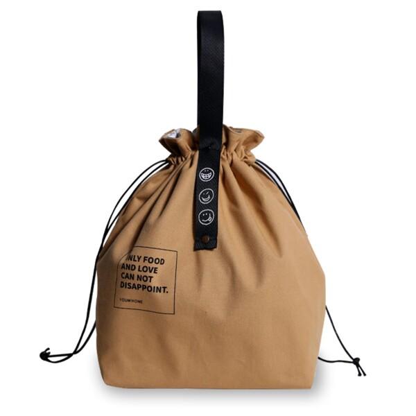 保冷バッグ お弁当 ランチバッグ 保冷 大きめ お弁当袋 お弁当バッグ 保温 防水 巾着 冷蔵トートバッグ シンプル コットンキャンバス生地 無地 大容量 持ち運びが簡単 行楽 遠足 通学 通勤 アウトドア 仕事 学校 屋外 ピクニック キ...