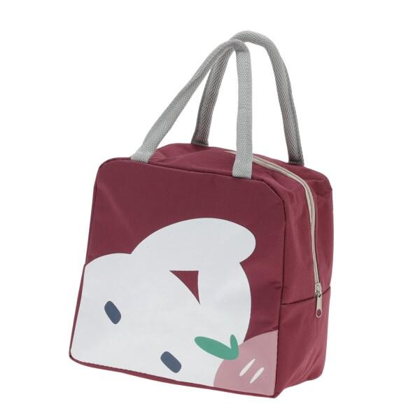 RENEWREVITAL ランチバッグ 保冷バッグ お弁当 保温 保冷袋 小さめ オフィス ピクニック ビーチ 旅行用 1個 レッド(ウサギ) 22*13.5*23.5cm商品コード：55080859196型番：11サイズ：22*13.5*...