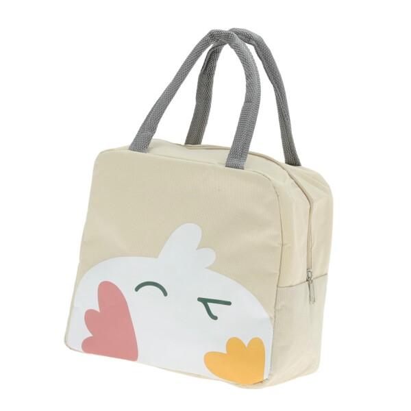 RENEWREVITAL ランチバッグ 保冷バッグ お弁当 保温 保冷袋 小さめ オフィス ピクニック ビーチ 旅行用 1個 ホワイト(ひよこ) 22*13.5*23.5cm商品コード：55080859198型番：11サイズ：22*13.5...