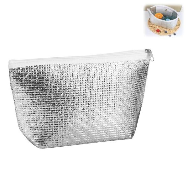 LeTradeJP 保冷ランチバッグ 保冷バッグ  保冷ポーチ 保温 小型軽量 保冷剤ポケット お弁当袋 ファスナー付き 高効率保温 長時間保冷 通勤 通学 保?用対策商品コード：55080859234型番：1サイズ：保冷バッグカラー：シル...