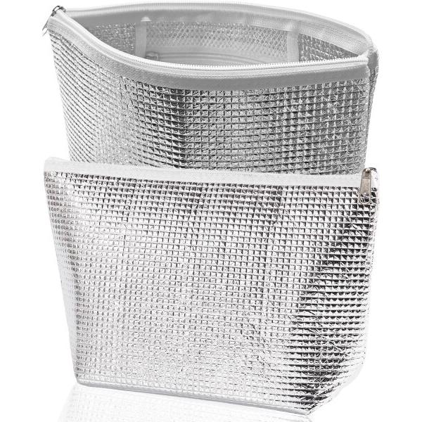 保冷バッグ ミニ 保冷ポーチ ミニ 小さめ 保冷袋 アルミ インナーバッグ お弁当袋 保冷剤ポケット ファスナー付き ランチグッズ 暑さ対策 2個セット商品コード：55080859269型番：V-DF52Z21サイズ：1カラー：1【両面アル...