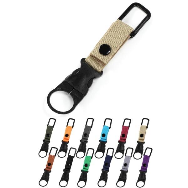 (SasuGadget) サスガジェット ペットボトルホルダー カラビナ付き 取り外し可能 ドリンクホルダー リュック ズボン ベルト通し 持ち歩き ショルダー 登山 アウトドア ハイキング キャンプ サバゲー (カーキ)商品コード：550...