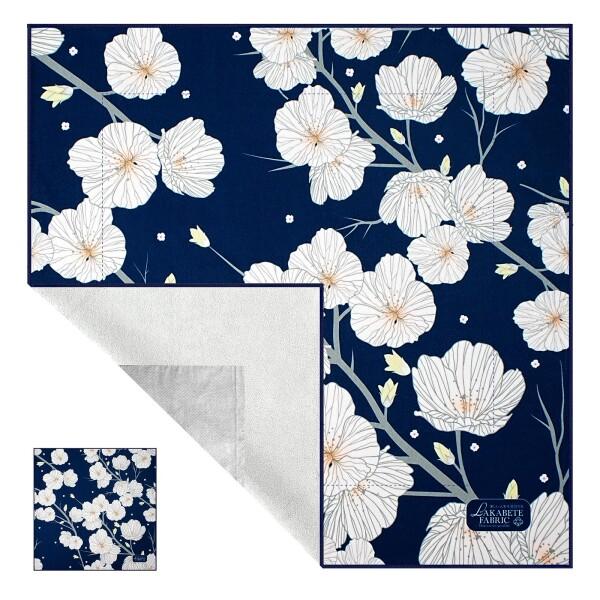 LAKABETE 巻くだけ保冷ランチクロス ノーアイロン ピタッとくっつくクロス くっつきタオル 横50×縦50cm 風呂敷 お弁当包み 収納袋 整理袋として 弁当箱 化粧品 水筒 カメラ タブレット その他の日用品を包むのに使用できます ...