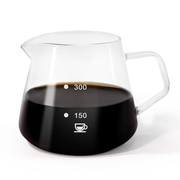 FGIUKC コーヒーサーバー 耐熱ガラス 400ml 1人用 コーヒー ハンド ドリップ 器具 電子レンジ対応 目盛付き ハンドドリップコーヒーサーバー おしゃれ キャンプ アウトドア カフェ 喫茶店商品コード：55080859899型番...