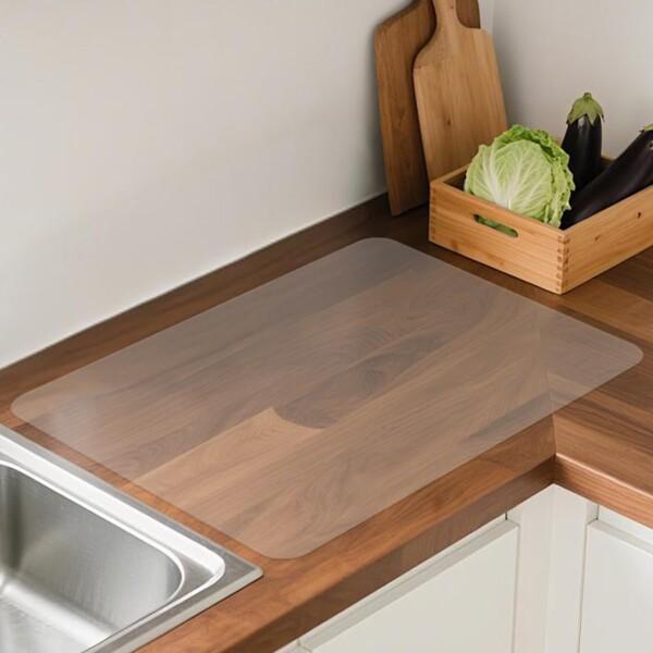 シリコンマット キッチン 調理台保護マット キズ防止 汚れ防止 滑り止め 保護シート キッチンシート コンパクト 耐熱220[度] お手入れ簡単 (半透明, 30x40cm)商品コード：55080860092型番：table-matサイズ：...