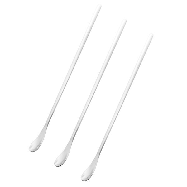 Easytoti マドラー ロングスプーン 22.5cm パフェスプーン 18-8ステンレス 鏡面仕上げ 一体型 シンプル 清潔 カクテル パフェ かき氷 ドリンク ハイグラス マグ 業務用 家庭用 食洗器対応 (3本セット)商品コード：5...