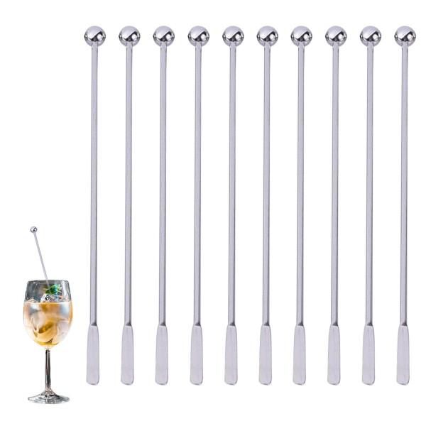 攪拌棒 ステンレス マドラー 10本セット 全長19cm ロングマドラー おしゃれ パドル型 長い かき混ぜ棒 コーヒー 飲物 カクテル マドラー 業務用 家庭用 (シルバー B)商品コード：55080860271型番：Tidywormサイ...