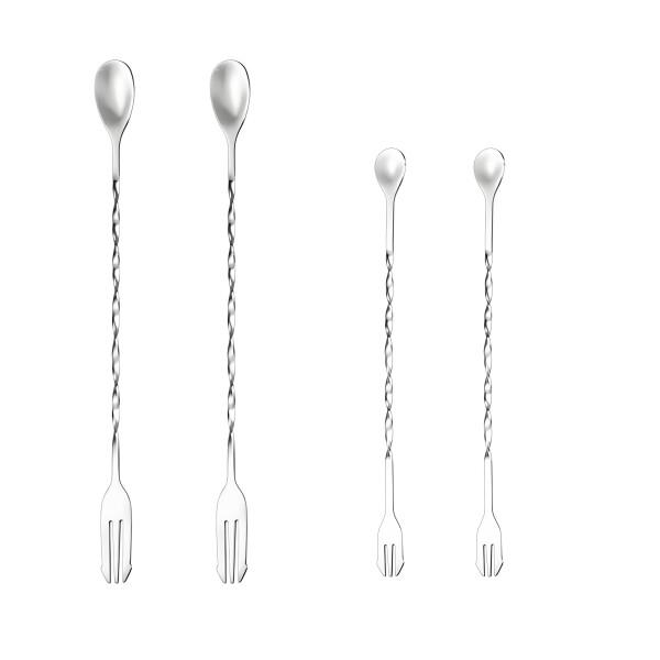 BaraRose バースプーン マドラー ステンレス スパイラルスプーン 両端 カクテル 家庭用 ビジネス用途 (26センチ*2+32センチ*2)商品コード：55080860274型番：C2AI0800サイズ：26センチ*2+32センチ*2...