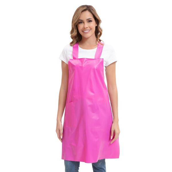 (Nanxson) 防水エプロン ポケット付き 防汚 防水 耐油 TPU Ｈ型ロングエプロン レディース 前掛け 草刈り 洗い場 ペットケア 美容師商品コード：55080860840型番：CFS0014サイズ：Free Sizeカラー：ピン...