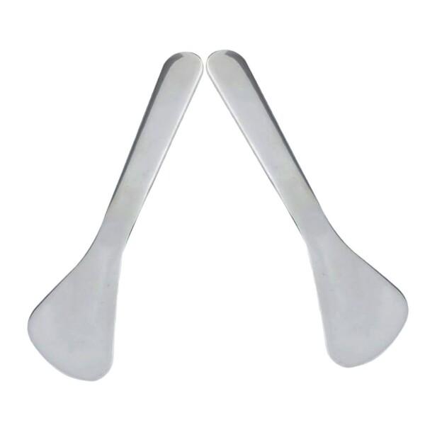 FRCOLOR 2個セット メイク用スパチュラ ステンレス製 クリーム用シリコン 軽量コンパクト フェイスケア用アイツール商品コード：55080861101型番：1サイズ：8.10X2.50X0.20CMカラー：銀独自設計のアイスクープ:F...