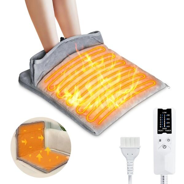 glossave 電気足温器 フォットウォーマー足元ヒーター 足首ウォーマー コンセント式 足温器 電気座布団 PSE認証 暖房器具 30秒速暖 過熱防止 足入れヒーター 電気ホットマット 両面発熱 省エネ 洗濯可能 冷え対策商品コード：5...