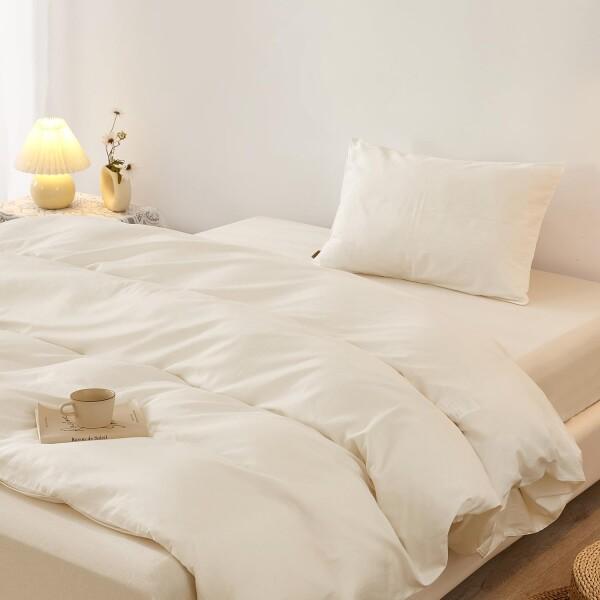 SAPHREAS シングル3点セット 布団カバーセット 掛け布団カバー 寝具カバーセット 綿100% 洋式ベッド・和式布団兼用 セミダブル 洗い替え速乾 肌ざわりが良い 快眠 贅沢品質 ボックスシーツ 枕カバー 四季通用 ホワイト商品コード...