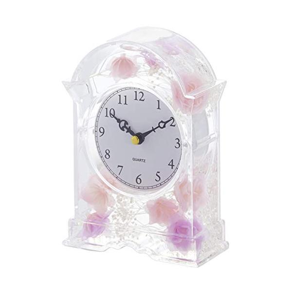 ロイヤルアーデン 置き時計 スウィート ローズ アクリル 水中花 5×11×15cm商品コード：55080863393型番：58791サイズ：11×5×15cmカラー：時計サイズ:約11×5×15cm材質:メタクリル樹脂・パラフィンオイル原...