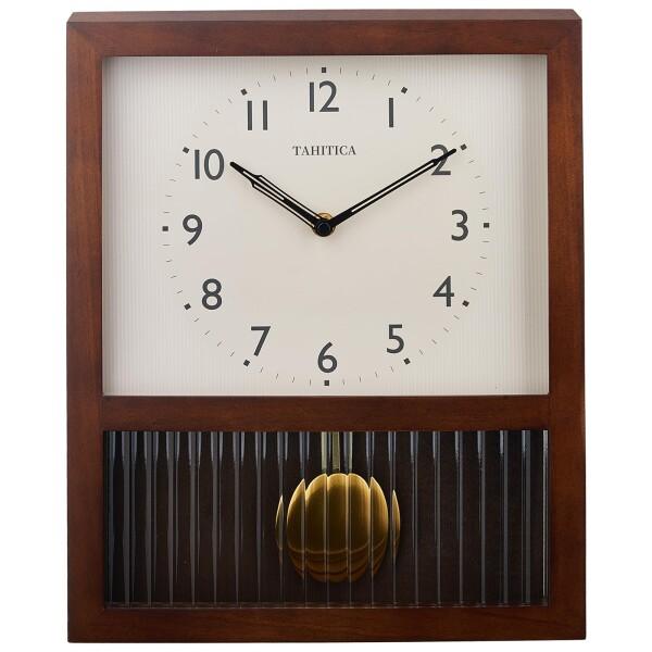 TAHITICA 壁掛け時計 木製 振り子時計 置き時計 レトロ ウォールクロック シンプル ウッドフレーム モダン 静音 インテリア ギフト 新築祝い商品コード：55080863442型番：WC-JP-W-02サイズ：大型カラー：ブラウン...
