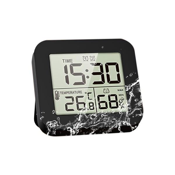 aninako 時計 デジタル時計 防滴型防水 タイマー 温度計 湿度計 デジタル 置き 壁掛け デジタル時計 目覚まし LCDディスプレイ お風呂時計 室温 時計 お風呂 浴室 バス 洗面所 キッチン 中庭 ルーム オフィス用 バックライ...