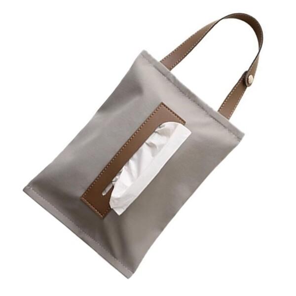 Refoiner ティッシュケース おしゃれ 吊り下げ ティッシュホルダー 車 大容量 ティッシュボックス 省スペース 洗面所 キッチン 寝室 ベビーカー 室内装飾 壁掛け収納 多用途 ケース PUレザー (グレー)商品コード：550808...