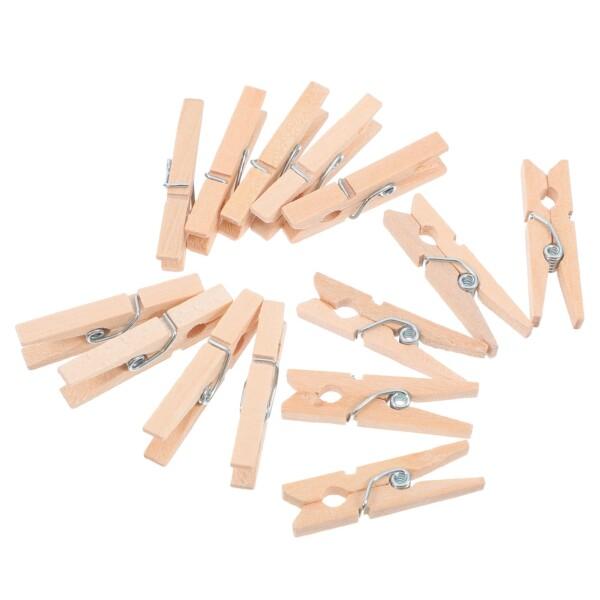 Cabilock 30個セット 木製ミニ洗濯ばさみ ナチュラルフォトクリップ 多機能メッセージペグ カードホルダー フォトガーランド用 約1.18インチ商品コード：55080864056コンパクトな天然木製クリップ:サイズは約3.00cm×...