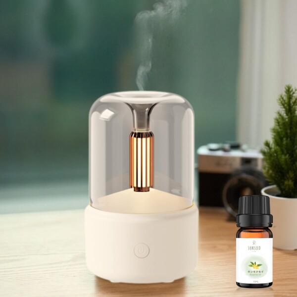 Sunseed Living アロマディフューザ― アロマ加湿器 アロマランプ 加湿器 卓上 120ml 超音波微細分子式アロマディフューザー 静音運転 （精油は含まれません）商品コード：55080864078型番：JSQ-01サイズ：正常...