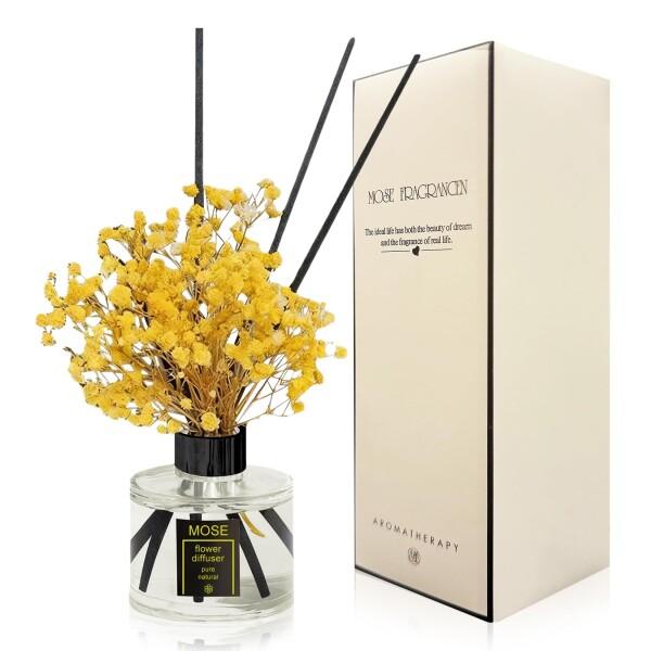 Hualleko 金木犀 フレグランス リードディフューザー 120ml 大容量（干花藤条付き）約60日持続 ルーム芳香剤 人気ランキング入り インテリア雑貨 ルームフレグランス人気 芳香剤 寝室/リビング用 女性 ギフトプレゼント 誕生日...