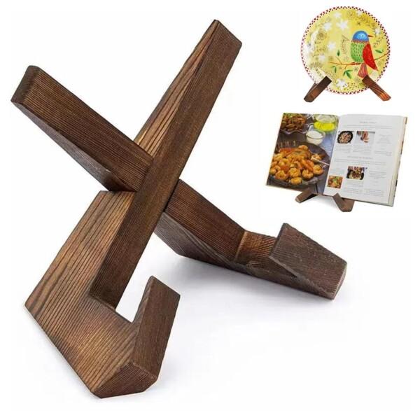 Jravezt ブックホルダー レシピブックスタンド 木製 ディスプレイスタンド シンプル タブレットホルダー 読書台 本立て 卓上イーゼル商品コード：55080864336型番：MZCPJ-01カラー：ダークブラウン【仕様】サイズ:縦18...