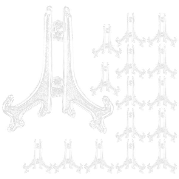 DOITOOL 25個セット 透明イーゼルスタンド 丸型プレートホルダー 写真や小物ディスプレイ用 収納便利 キッチンやリビング向け 約3X2X1.2インチ商品コード：55080864349型番：J0517359OT33サイズ：7.50X5...