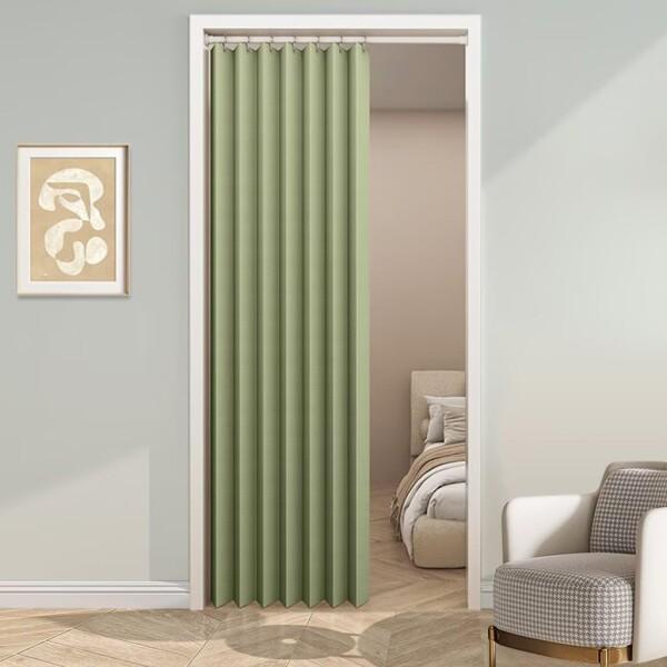 唐土工房 間仕切りカーテン 断熱 のれん 遮光 一級遮光 1級 暖簾 おしゃれ ロング 230cm丈 150cm幅 1枚 アコーディオンカーテン 間仕切り ドアカーテン 突っ張り棒カーテン 防寒保温 防音 無地 厚手 省エネ 冷気遮断 目隠...