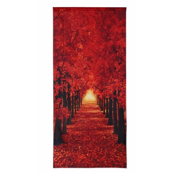 next.design のれん 暖簾 ロング丈 180cm 紅葉 もみじ 楓 落ち葉 絨毯 並木 いちょう並木 秋 トンネル おもしろ かわいい ロング 可愛い 突っ張り棒 暖簾 間仕切り 押し入れ クローゼット 脱衣所 棚 玄関 インテリ...