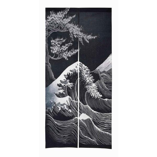 next.design のれん 暖簾 180cm丈 富士山 浮世絵 和柄 ロング 丈 飾り おしゃれ 和風 和 モダン 北欧 ロング 可愛い 突っ張り棒 暖簾 間仕切り 押し入れ クローゼット 洗面所 脱衣所 棚 玄関 インテリア 布 目隠...