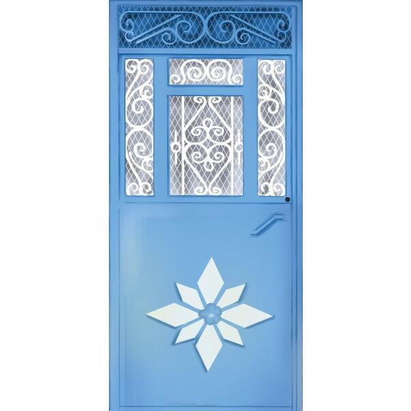 next.design のれん 暖簾 ロング丈 180cm チュニジアンブルー 青 ダミー 木 扉 ドア フェイク 木目 おもしろ かわいい 北欧 ロング 可愛い 突っ張り棒 間仕切り 押し入れ クローゼット 脱衣所 棚 玄関 インテリア ...