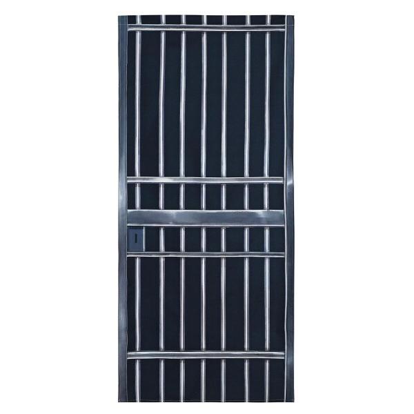 next.design のれん 暖簾 180cm丈 騙し絵 牢獄 牢屋 檻 おもしろ 面白い ユニーク ロング 丈 飾り 装飾 和風 和 モダン 突っ張り棒 暖簾 間仕切り 押し入れ クローゼット 洗面所 脱衣所 棚 玄関 インテリア 布 ...