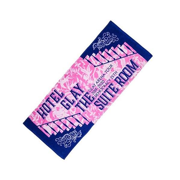 (GLAY) HOTEL 2019-2020 SUITE ROOM フェイスタオル商品コード：55080865391型番：G001-G001-001760サイズ：約 縦340mm×横850mmカラー：ピンク【デザイン】HOTEL GLAYの...
