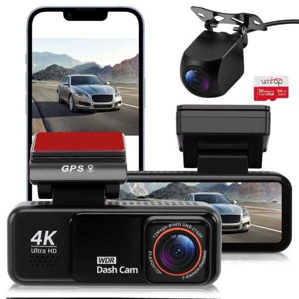 Avutrel ドライブレコーダー 前後カメラ ドラレコ 前後 4K+2K 同時録画 ADASスマート運転支援 BSD盲点検知 アプリ操作 24時間駐車監視 暗視機能 GPS軌跡記録Gセンサー衝撃録画 タイムラプス撮影 ループ録画 HDR/...