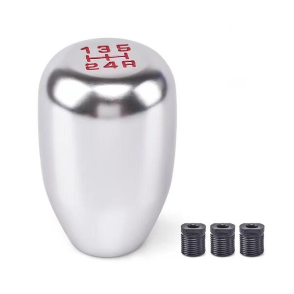 QEZEZA 車用 シフト ノブ アルミ シフトノブ アルミ 自動車シフト用 交換部品 アクセサリー アダプター3種付属 (M8/M10/M12) 耐摩耗性 取り付け簡単 おしゃれな（シルバー）商品コード：55080866926型番：50A...